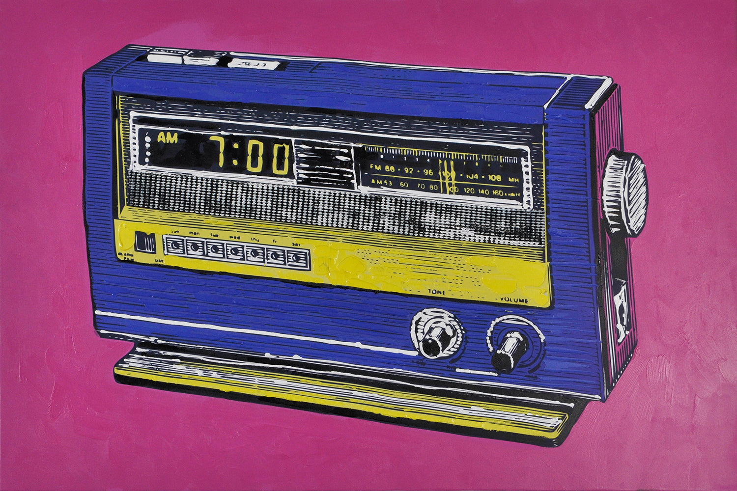 Vintage Radio Pop Art. 60cm x 90cm — Paintingsonline