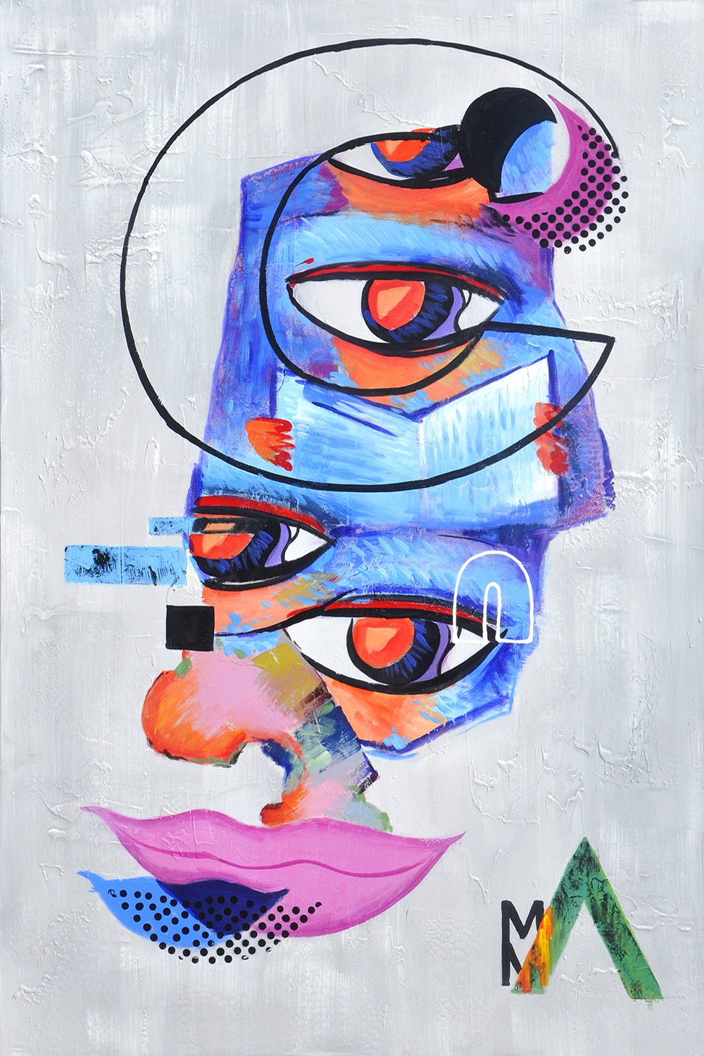 Cubism Pop Art. 90cm x 60cm — Paintingsonline